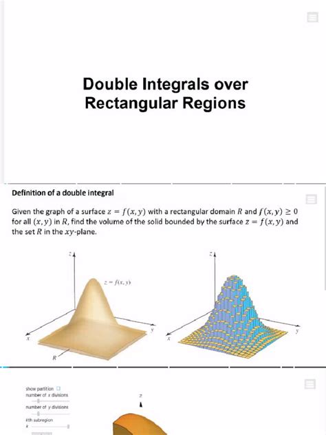 16 1 Double Integral Rectangular Region Pdf