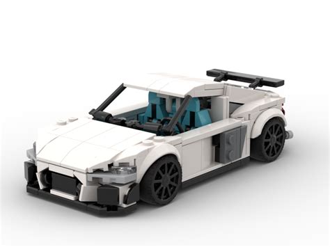 Lego Moc Audi R8 Twin Turbo White By Tymhay Rebrickable Build
