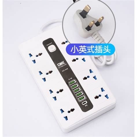 Universal 6 Power Socket Extension With Usb Ports Adapter Socket Output