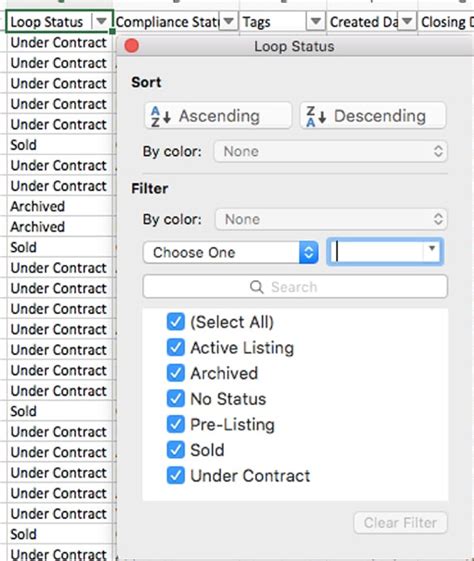 excel tip filtering transaction data dotloop