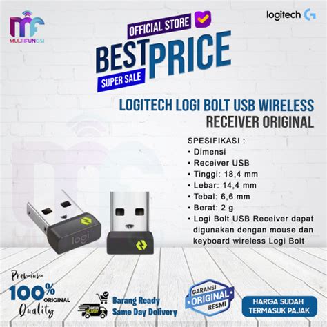 Jual Logitech Logi Bolt USB Wireless Receiver Original Jakarta Pusat Multifungsi ID Tokopedia
