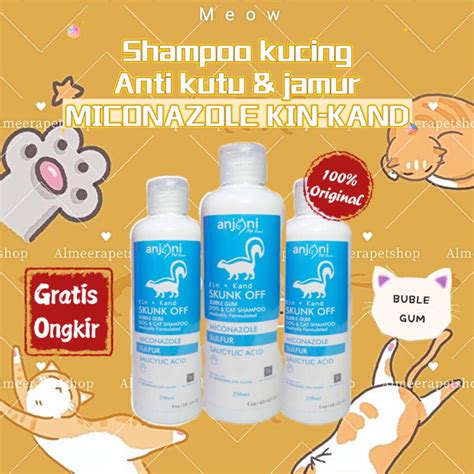 Jual SHAMPO KUCING ANTI KUTU DAN JAMUR MICONAZOLE KIN KAND 250 SHAMPO