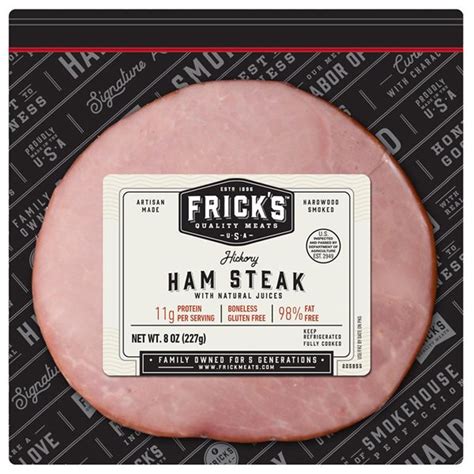 Hickory Ham Steak Boneless Ham Fricks Quality Meats