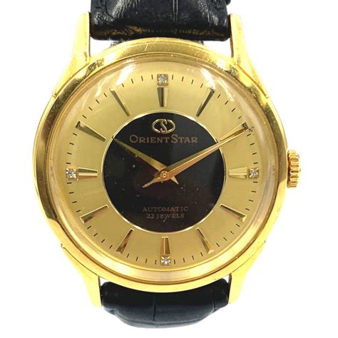 【目立った傷や汚れなし】1円スタート Orient オリエント オリエントスター 4pダイヤ ゴールドヴィンテージ Dg00 E0 自動巻き