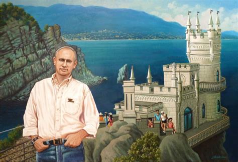 Картина «В.В. Путин в Крыму» Холст, Масло 2022 г.