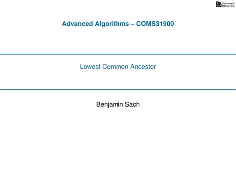 Lowest Common Ancestor Ppt