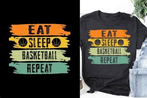 Eat Sleep Basketball T Shirt Design Graphic By Relaxnayem Creative Fabrica