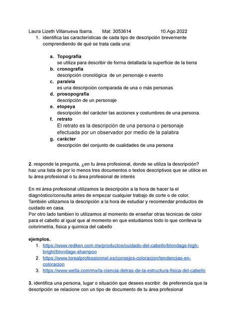 Ejercicio 3 Habilidades Verbales Laura Lizeth Villanueva Ibarra Mat