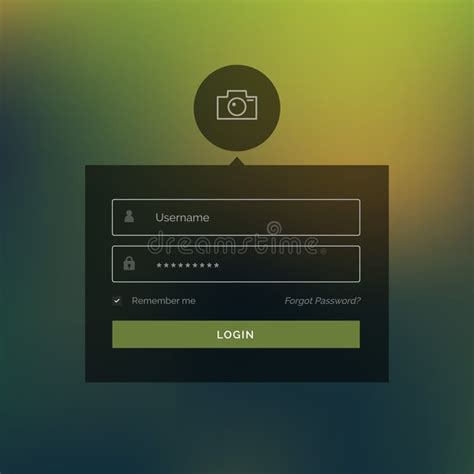 Dark Web Ui Login Signup Form Copy Stock Vector Illustration Of