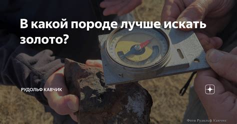 В какой породе лучше искать золото? | Рудольф Кавчик | Дзен