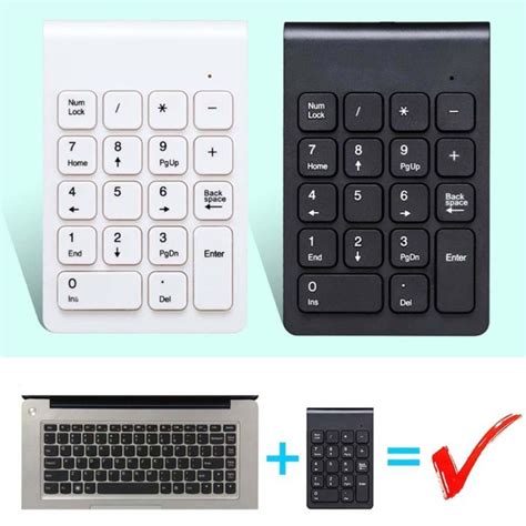 2 4g Mini Ultra Thin Wireless Numeric Keypad 18 Keys Number Pad Digital Keyboard For Laptop Pc