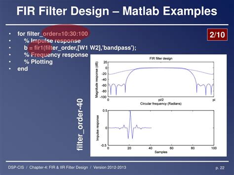 Ppt Dsp Cis Chapter Fir Iir Filter Design Powerpoint