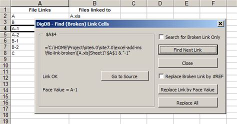 Excel File Links Find Break Broken Links De Link Excel Tips