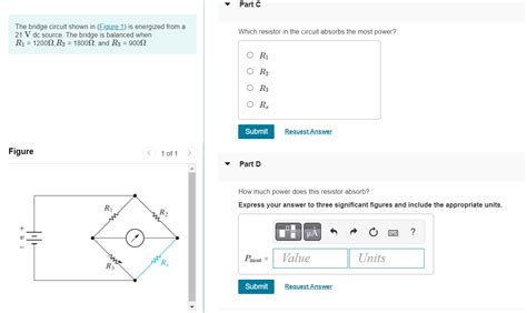 Solved The Bridge Circuit Shown In Is Energized From A V Chegg