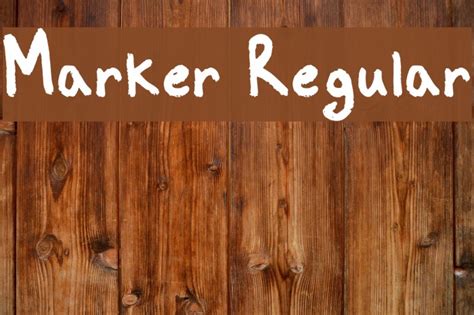 Marker Regular Font FFonts Net