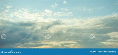 Meteorology Background With Sky And Clouds Stock Image Image Of Horizon Color 250678295