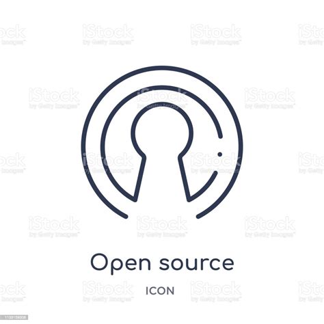 Linear Open Source Icon From General Outline Collection Thin Line Open Source Icon Isolated On