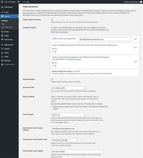 event tickets settings overview knowledgebase