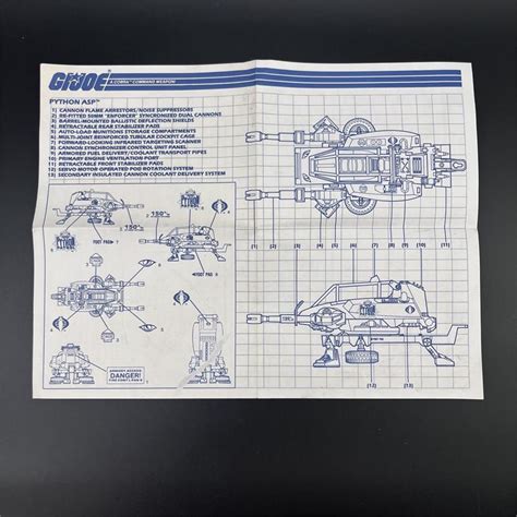 1988 Hasbro GI Joe Python ASP Blueprints