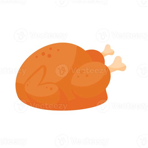 Roast Turkey Thanksgiving Dinner Elements For Decorating Greeting