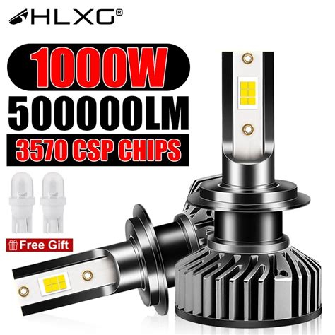 Faróis Led Super Brilhantes 2pcs H7 H11 H4 500000lm H1 H4 H8 H9 H11 9005 Hb3 9006 Hb4 Lâmpadas