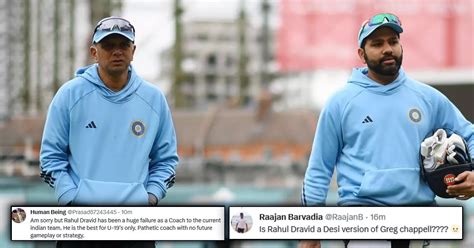 “sack Dravid” Fans Slam Rahul Dravid After India Rest Rohit And Virat