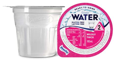 Precise Rtd 185ml Mildly Thick Level 2 Thickened Water
