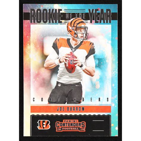 Joe Burrow Panini Contenders Rookie Of The Year Contenders Pristine Auction