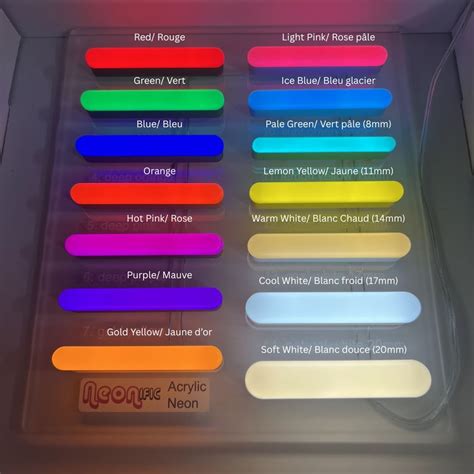 Rigid Acrylic Led Faux Neon Color Wheel Sample Neonific