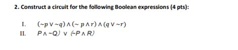 Solved 2 Construct A Circuit For The Following Boolean