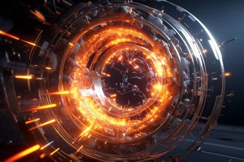 premium ai image accelerating particles in a particle collider octa