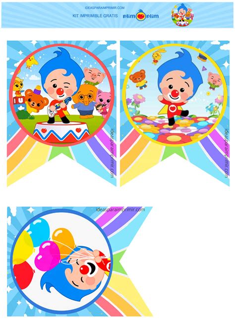 6 Invitaciones De Payaso Plim Plim Gratis Para Editar Personaliz