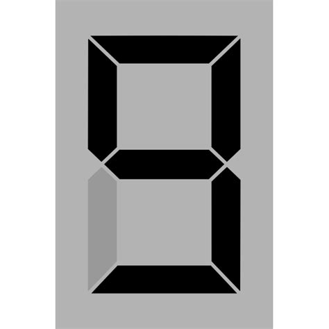 Seven Segment Display Gray 9 Free Svg