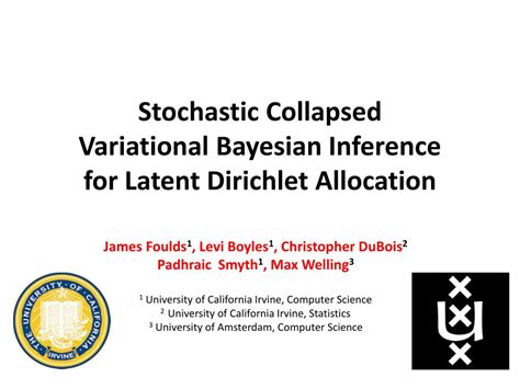 Ppt Stochastic Collapsed Variational Bayesian Inference For Latent Dirichlet Allocation