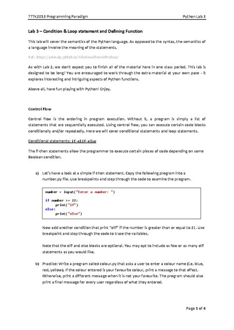 Tk2053 Python Lab3 Dad Lab 3 Condition And Loop Statement And