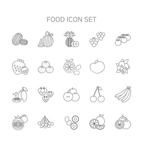 과일 음식 플랫아이콘 라인아이콘 과일아이콘 사진이미지일러스트캘리그라피 Mango Jo작가