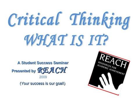 Critical Thinking Ppt