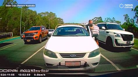 Wild Road Rage Brawl In Queensland Caught On Camera Au