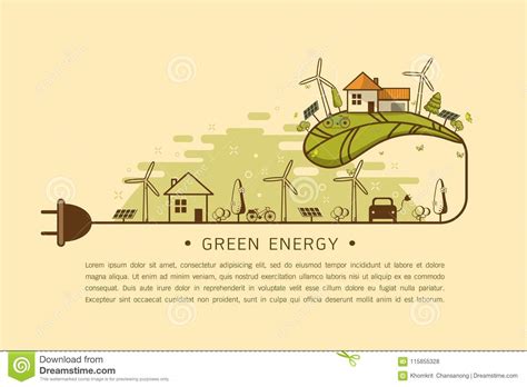 Vector Illustration Of Eco Earth Stock Vector Illustration Of