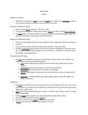 Word 2016 1 02 Guided Notes DDurham 281 29 Docx Basic Editing