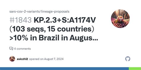 KP 2 3 S A1174V 103 Seqs 15 Countries 10 In Brazil In August 3
