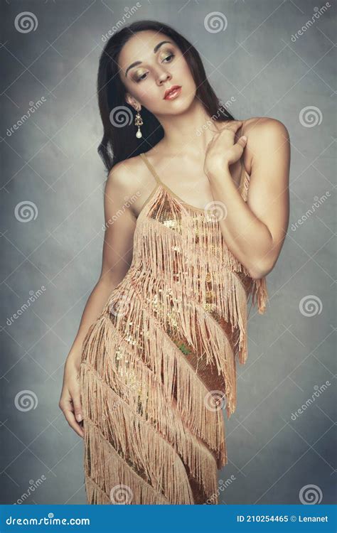 Retro Flapper Style Woman Stock Image Image Of Beauty 210254465