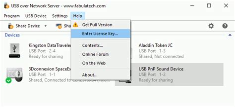 Converting Trial To Full Version Usb Over Network Server User Manual