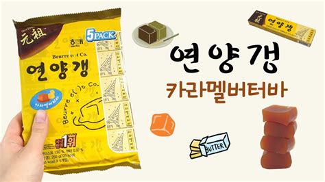 연양갱 카라멜버터바 내돈내산 간단 리뷰 신상 간식 Youtube