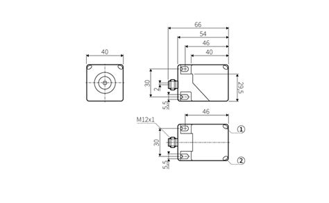 Inductive Sensor Factor 1 Non Flush 40mm Sensing Range