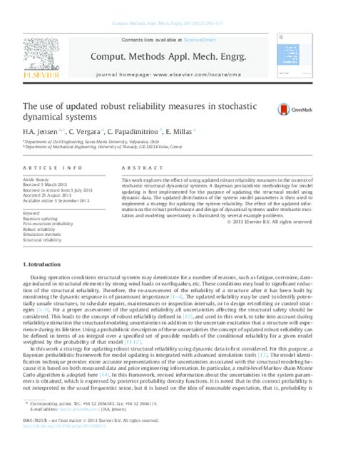 Pdf The Use Of Updated Robust Reliability Measures In Stochastic