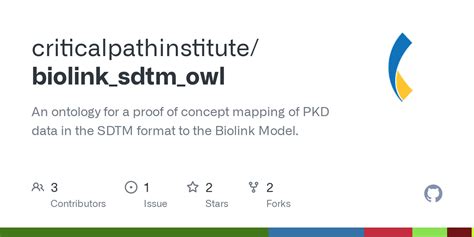 Github Criticalpathinstitute Biolink Sdtm Owl An Ontology For A