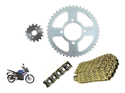 Kit Sprock Italika Dm200 Incluye Cadena Dorada Reforzada Kits De