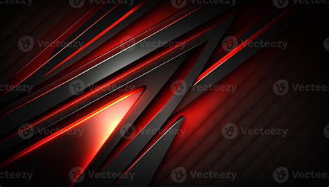 Black Abstract Diagonal Overlap Layers Background With Red Light