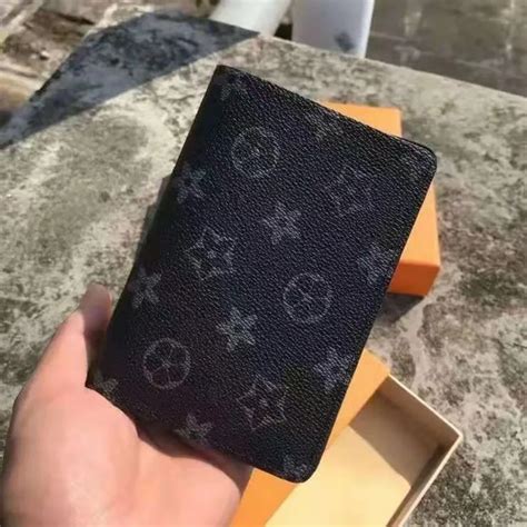 Genuine Leather With Box Mens Card Holder Mens Passport Wallet Bags